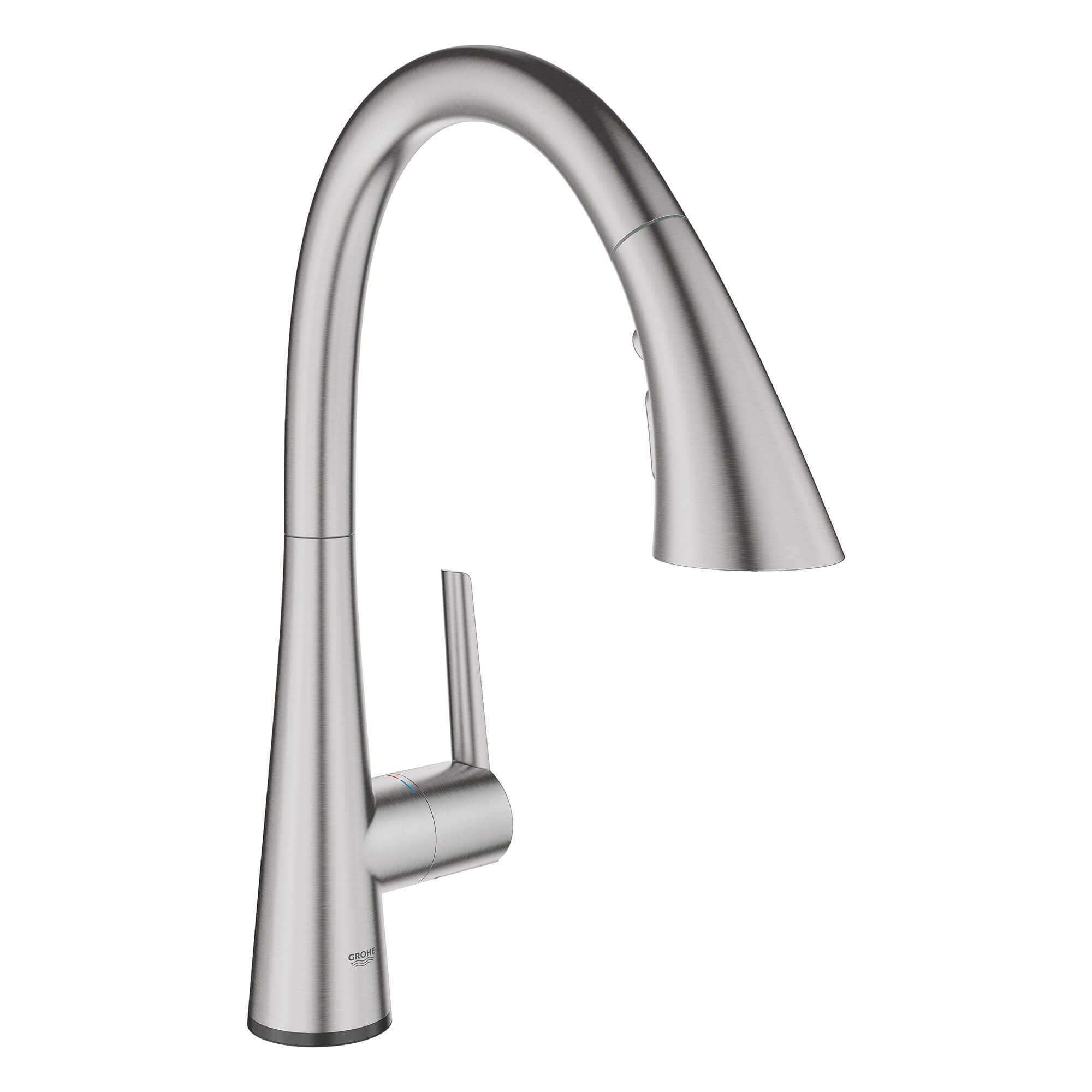 Grohe Zedra 30205DC2 Single-Handle Pull Down Kitchen Faucet Triple Spr ...