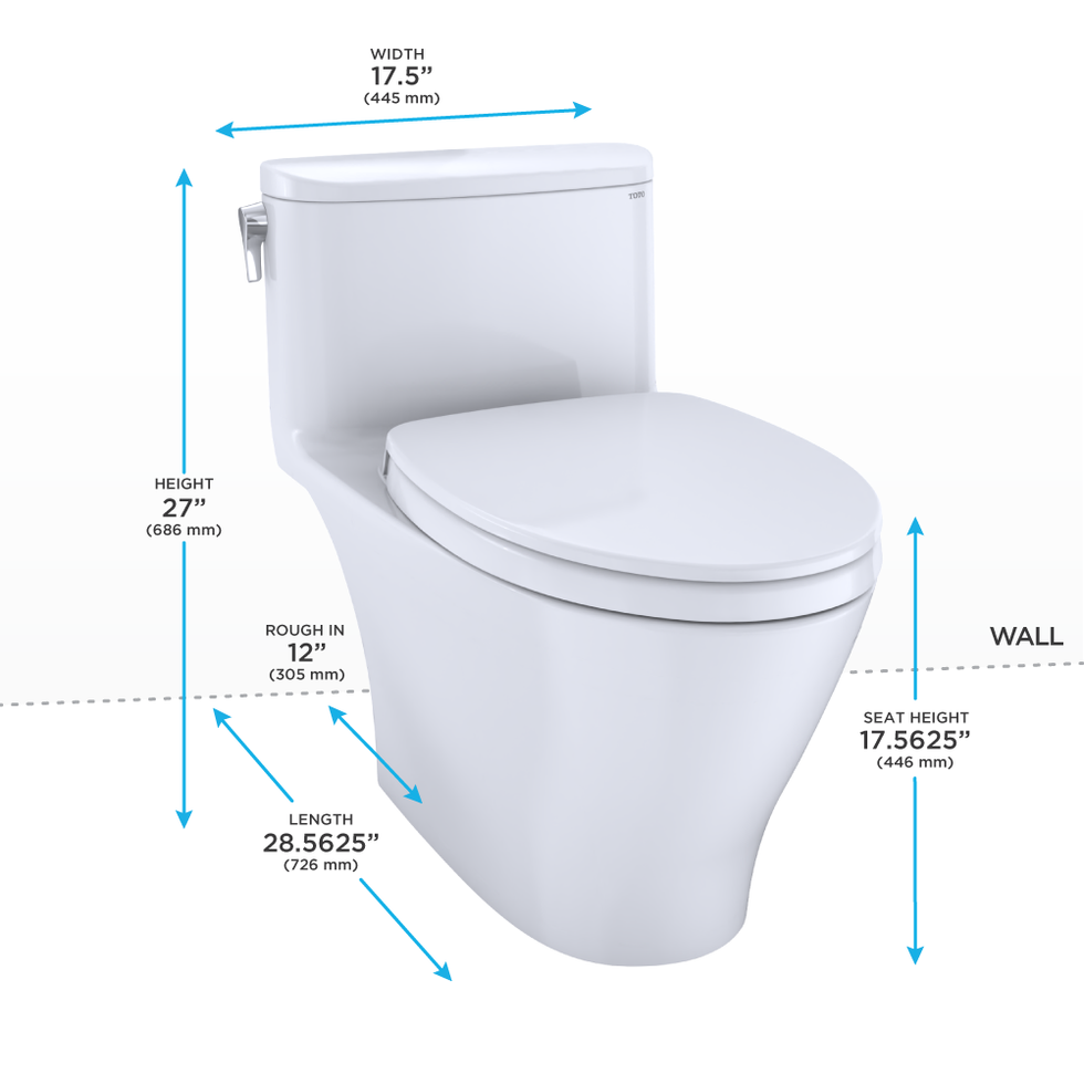 Toto Nexus One Piece Elongated Auto Flush Washlet+ Ready Universal Hei ...